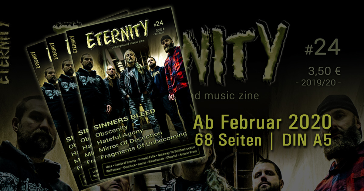 Eternity Magazin Nr. 24, Printausgabe 2019/20, underground metal fanzine